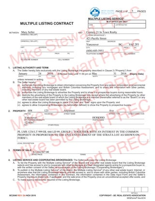 Mike Stewart PREC Listing Contract | PDF