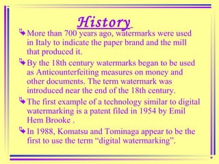 Watermarking | PPT
