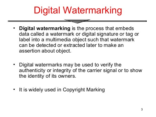Digital Watermarking