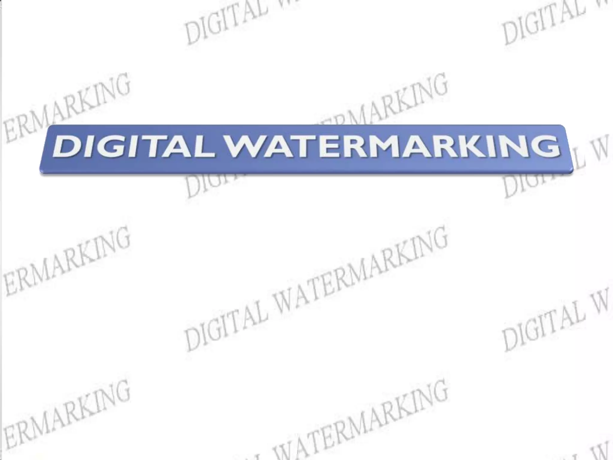Digital Water marking | PPTX