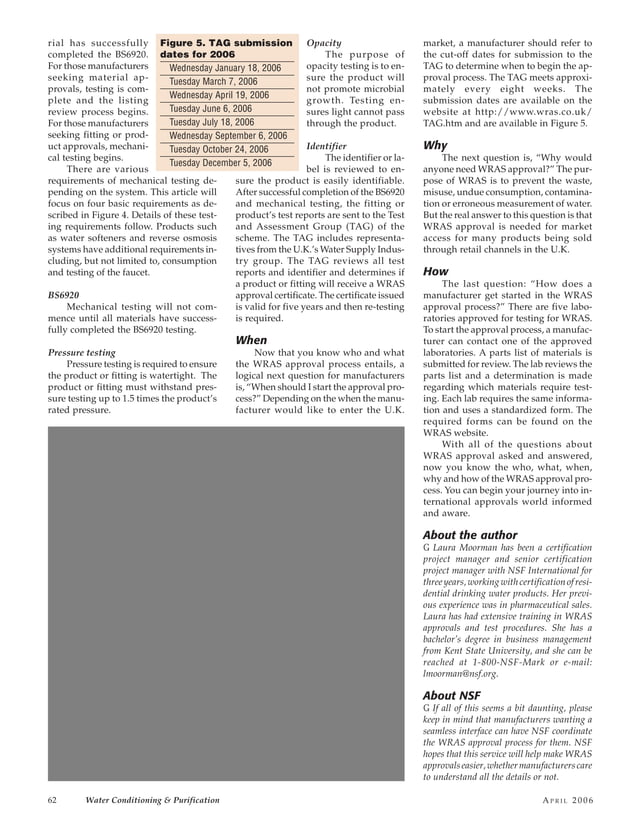 Water Matters - Who, What, Why, When & How of WRAS Approval | PDF