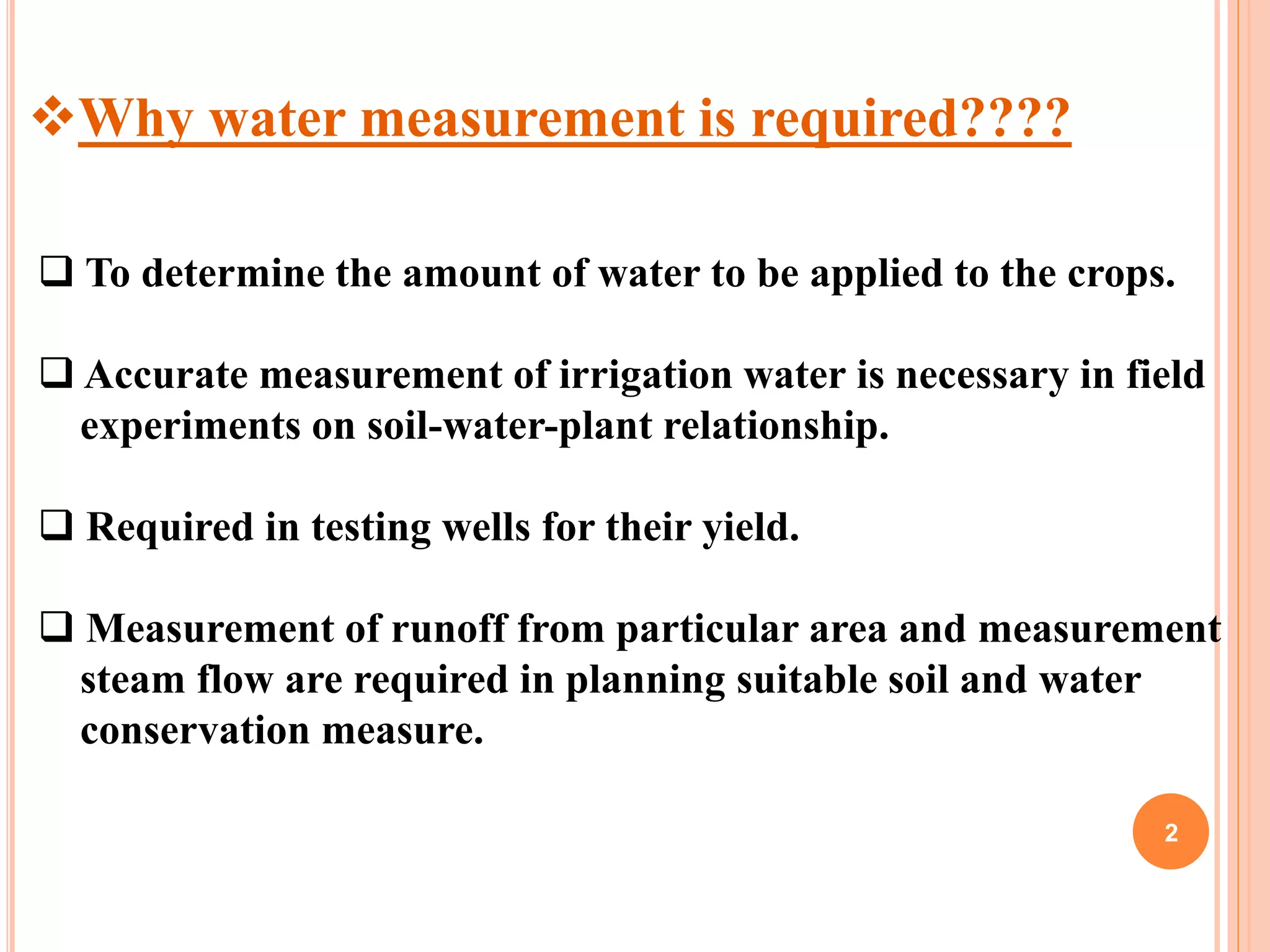 Water measurement | PPTX