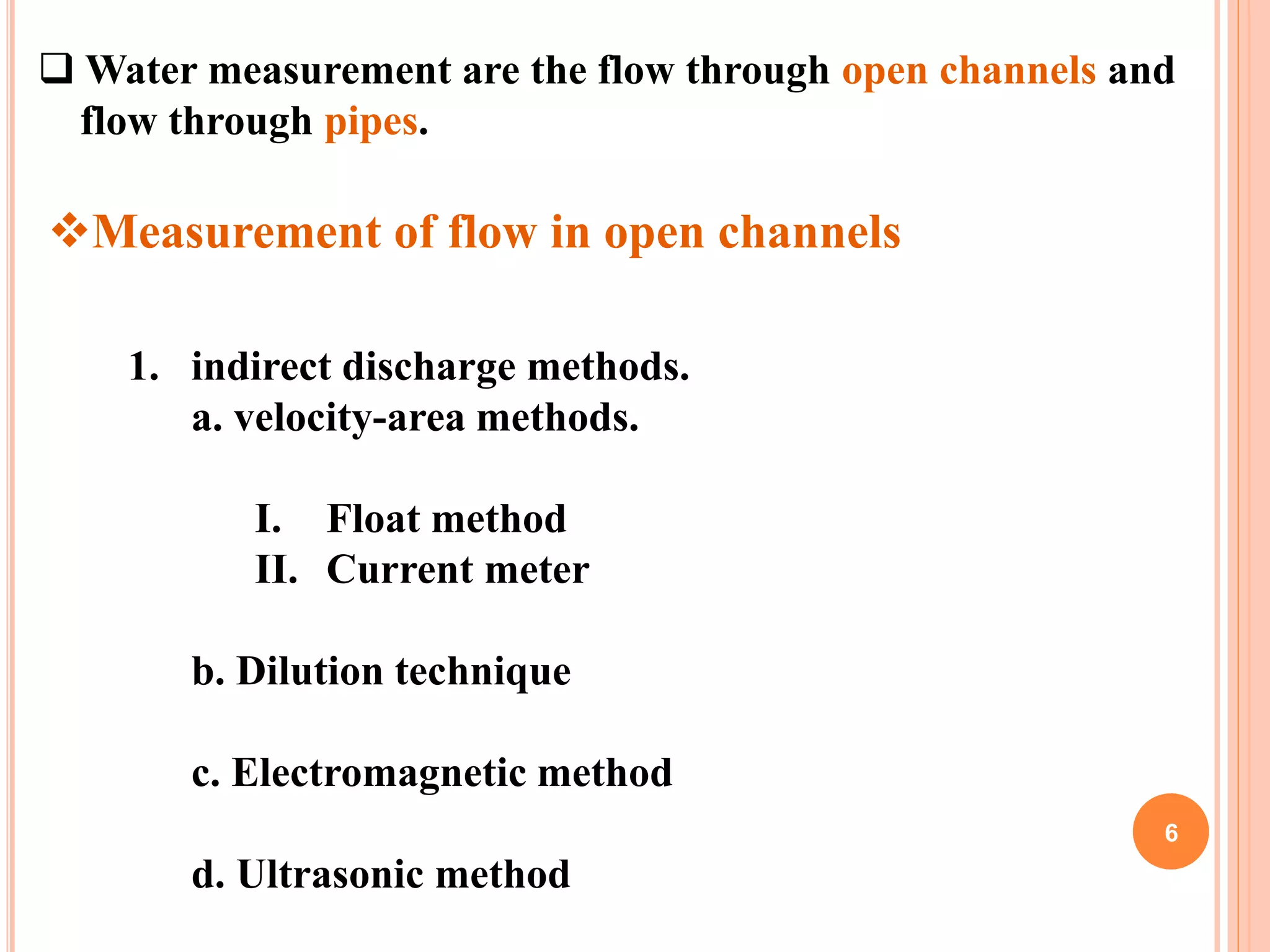 Water measurement | PPTX