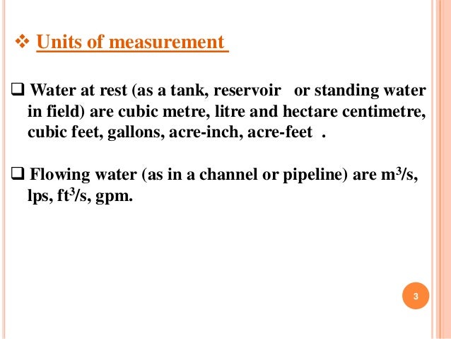 Water measurement