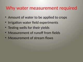 WaterMeasurement agriculture- Lect-10.pptx