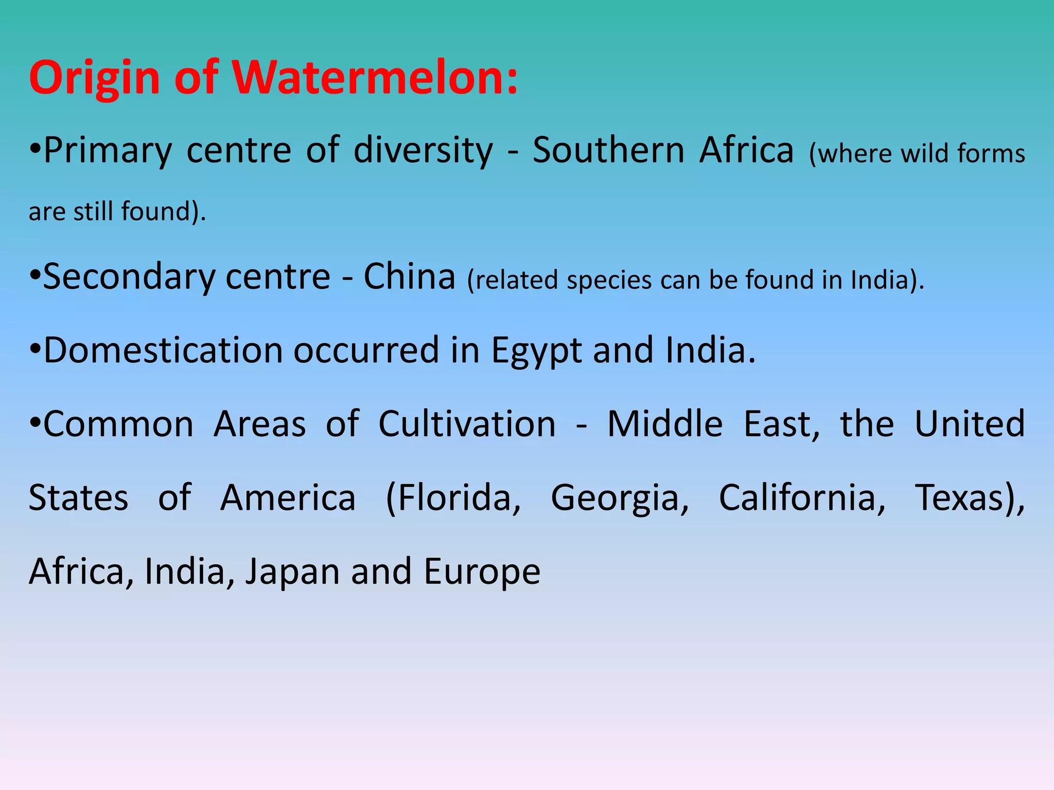Watermelon breeding | PDF