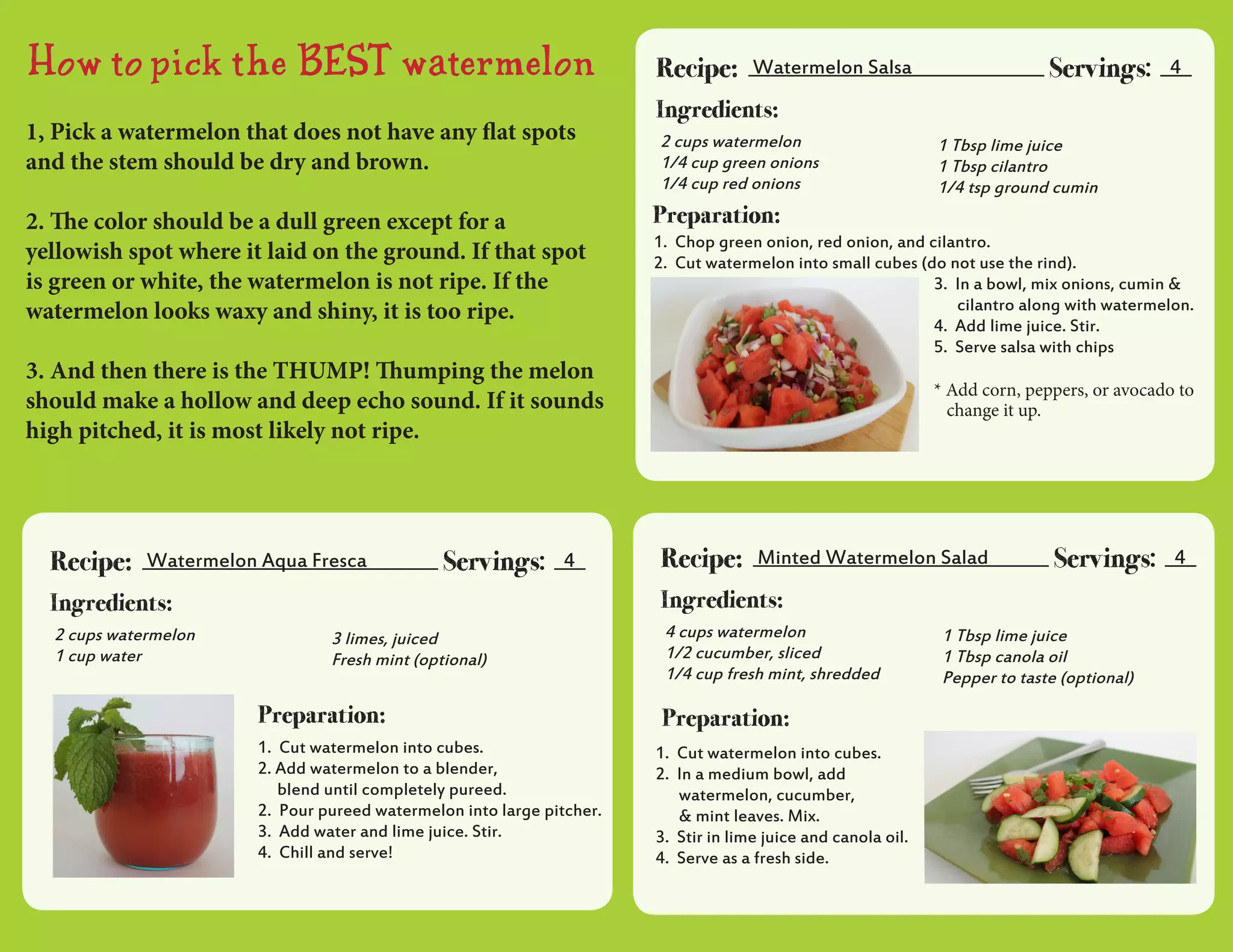 Watermelon Facts Brochure | PDF