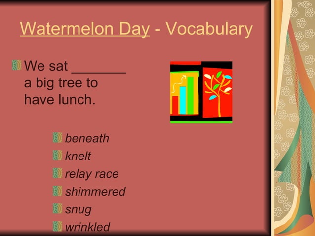Watermelon Day Vocabulary | PPT