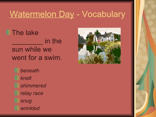 Watermelon Day Vocabulary | PPT