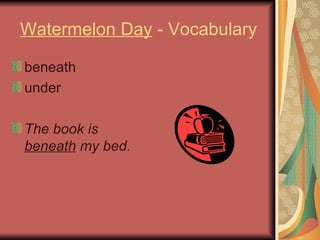 Watermelon Day Vocabulary | PPT