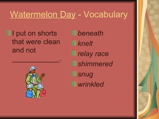 Watermelon Day Vocabulary | PPT