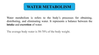 WATER METABOLISM (Bio Molecules Lecture and Lab).pptx