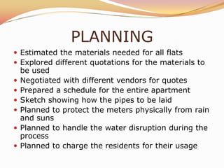 Water Metering in a 111 Unit Apartment Complex - ApartmentADDA | PPTX