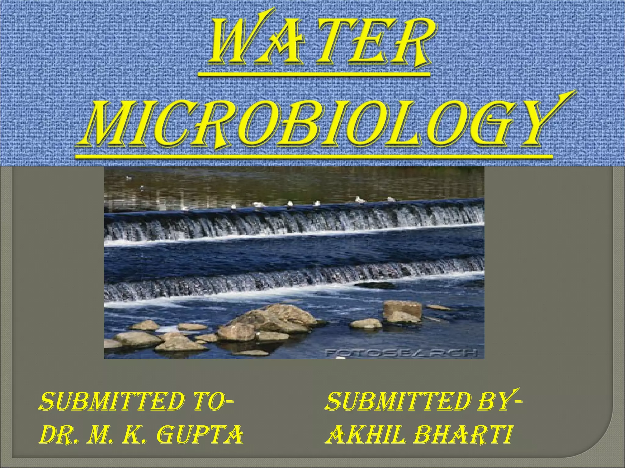 Water microbiology | PPT