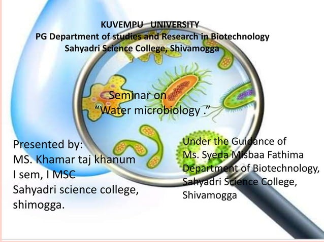 Water microbiology | PPT