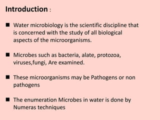 Water microbiology | PPT