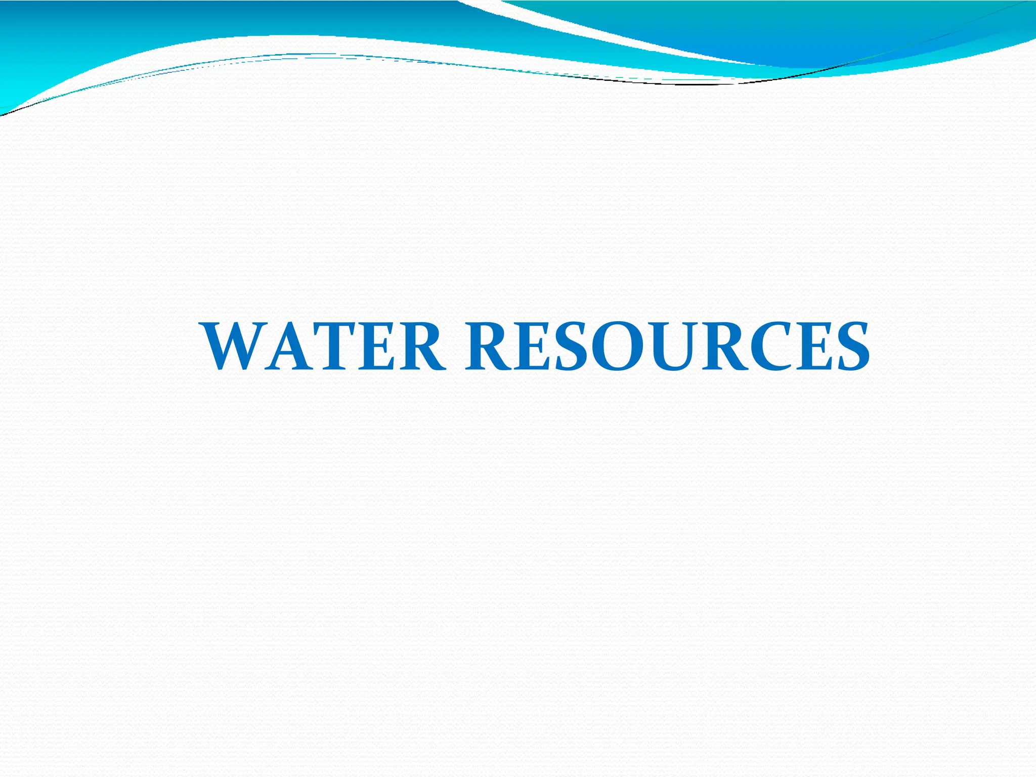 Water resources. its depletion and its conservation | PPTX