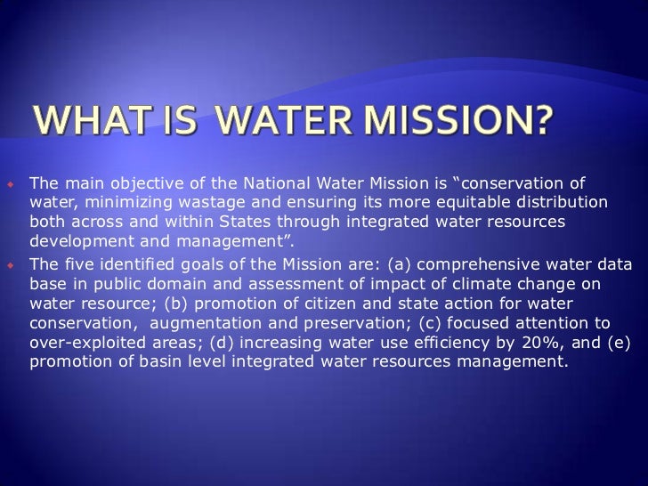 Water mission