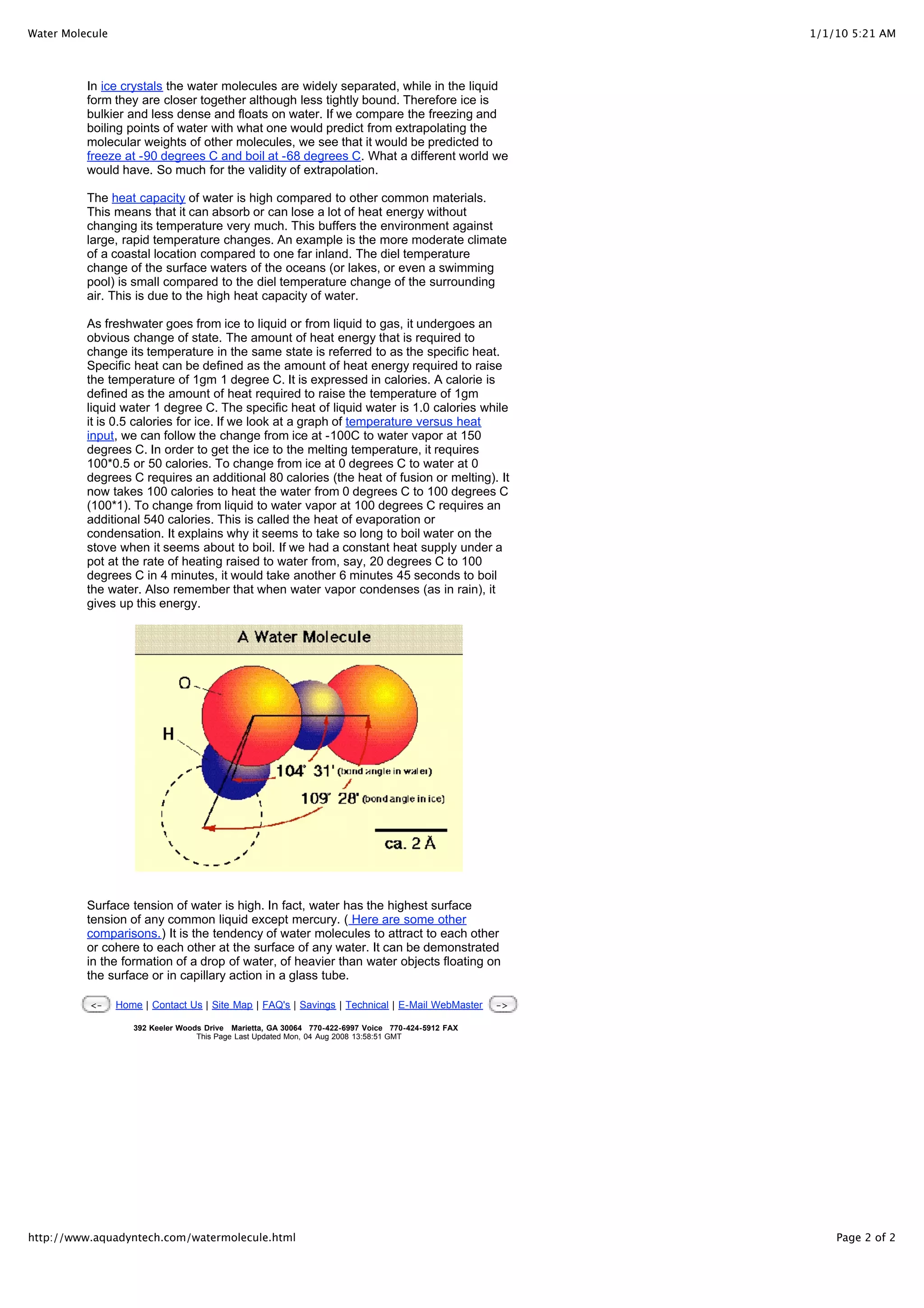 Water molecule | PDF