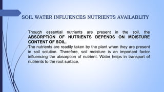Water nutrient interaction | PPTX