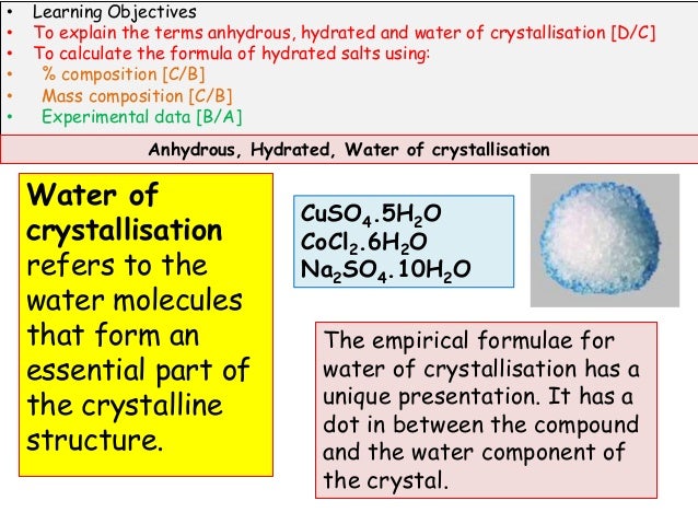 Water of crystallisation