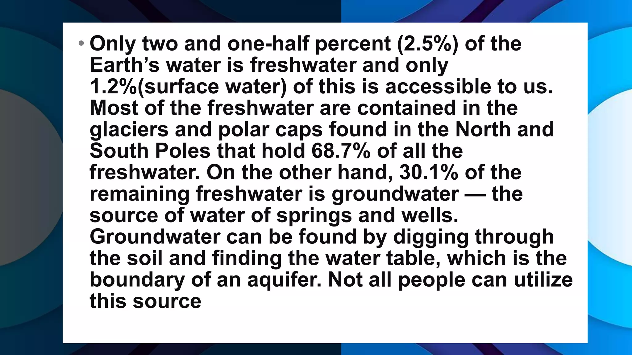 Water on earth | PPTX