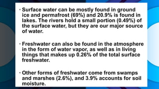 Water on earth | PPTX