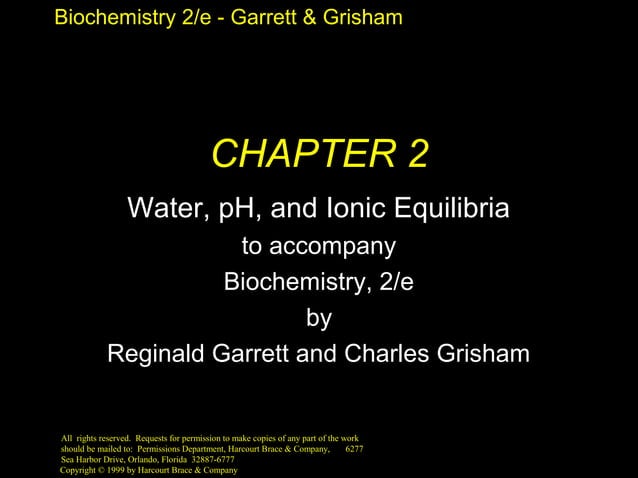 Water, p h, and ionic equilibria | PPT