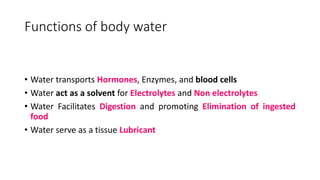 Physiology of water balance and Hypernatremia | PPTX