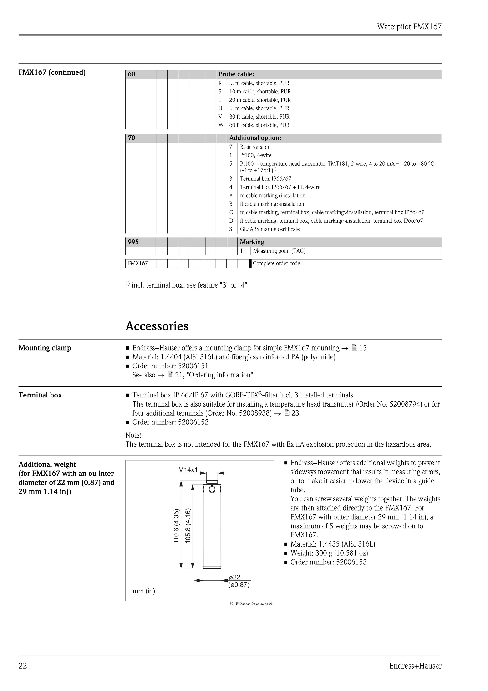 Waterpilot fmx167 endress+hauser datasheet-hydrostatic level ...