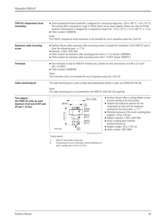 Waterpilot fmx167 endress+hauser datasheet-hydrostatic level ...