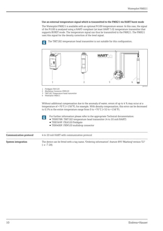 Waterpilot fmx21 endress+hauser datasheet-level transmitter | PDF