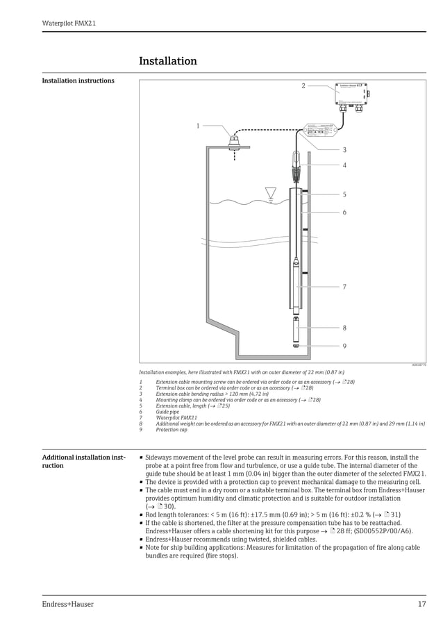 Waterpilot fmx21 endress+hauser datasheet-level transmitter