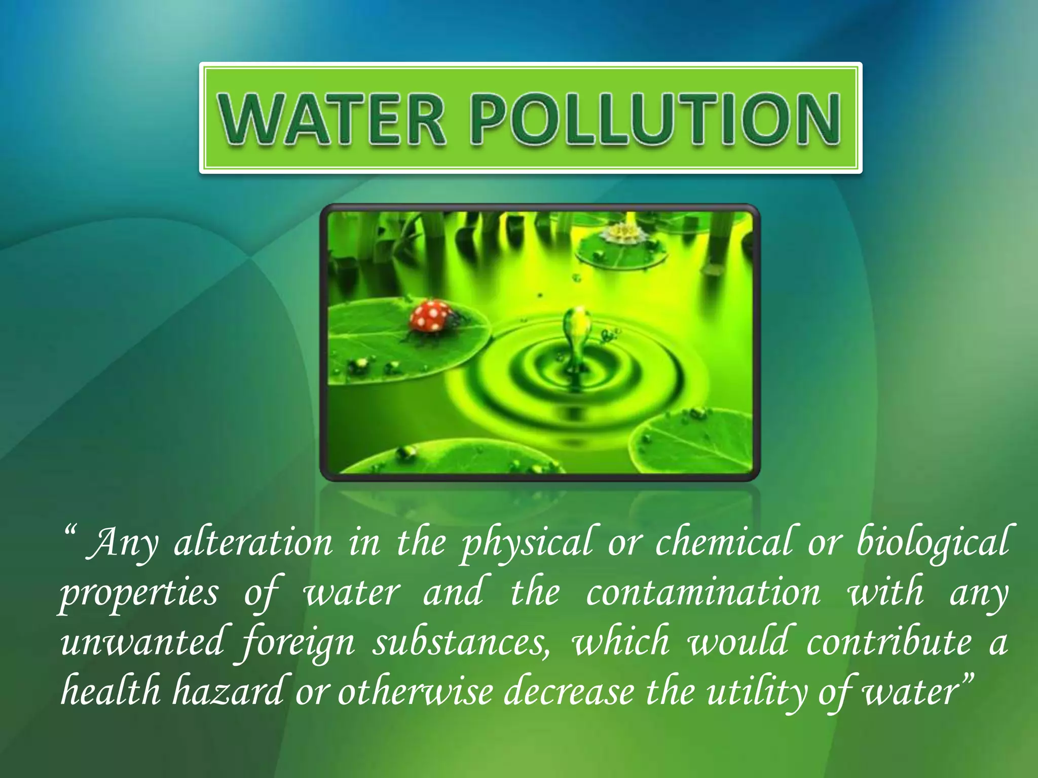 Water pollution | PPT
