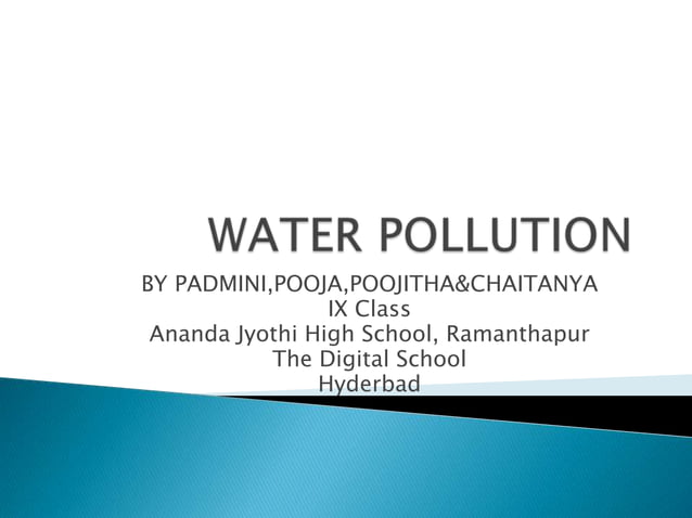 Water pollution | PPT