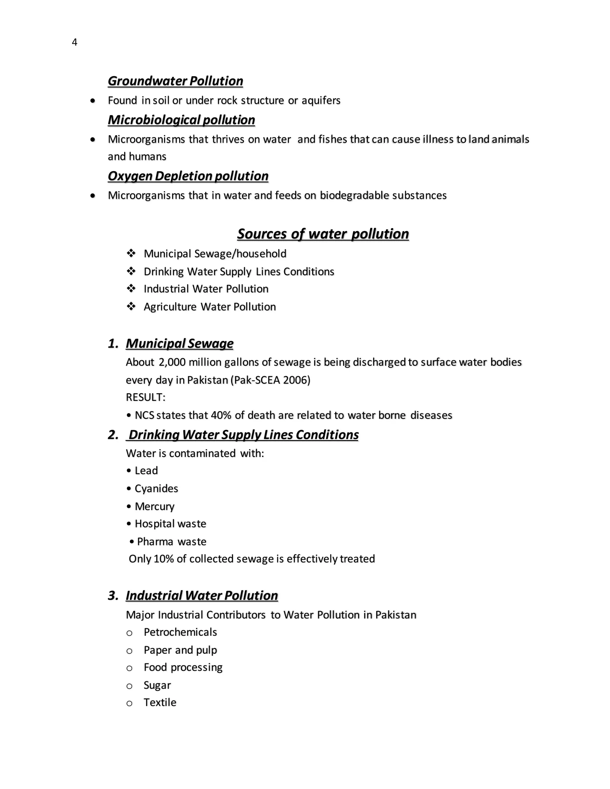 Water pollution | DOCX