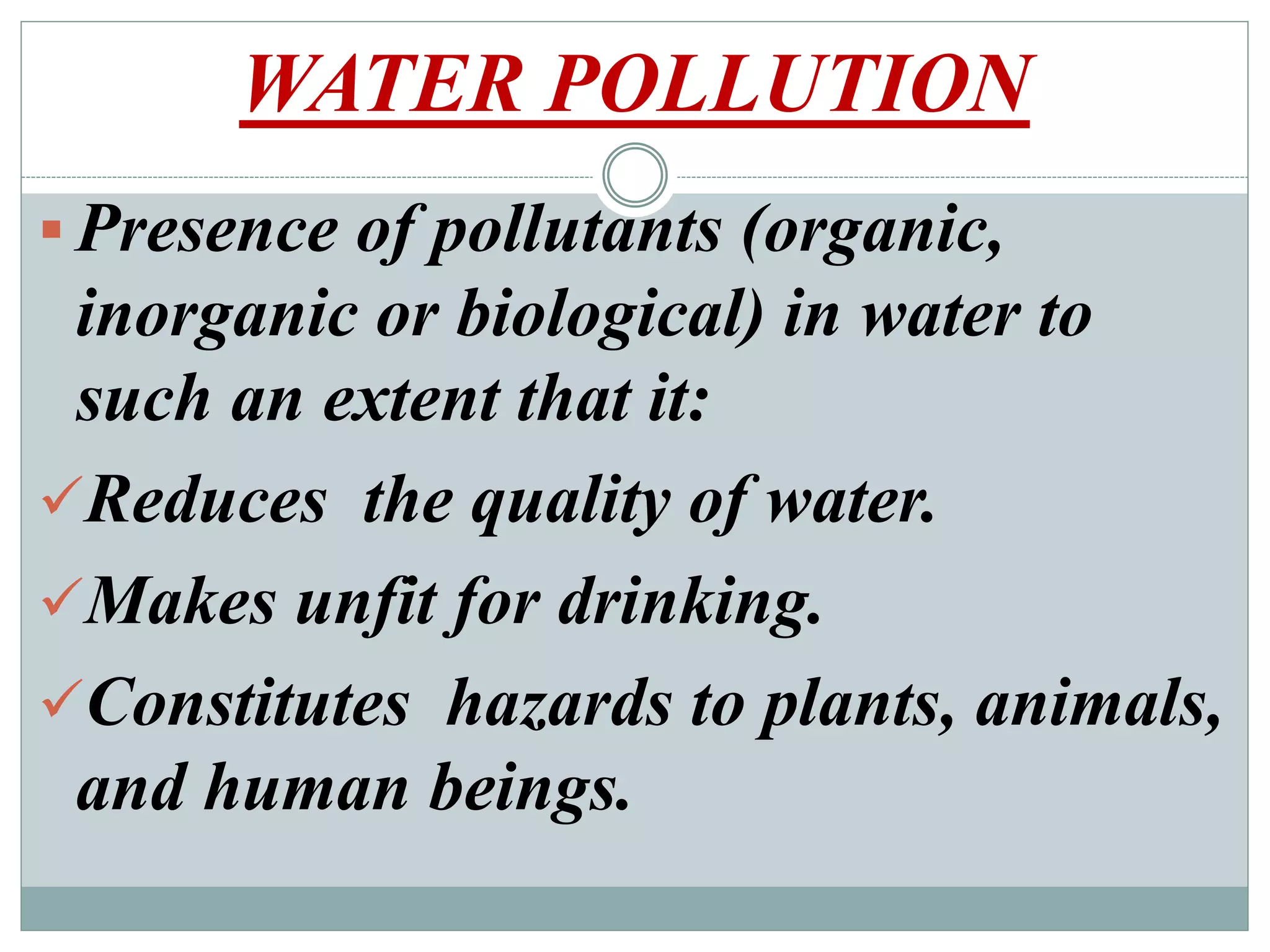 Water pollution | PPTX