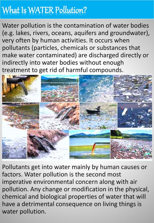 Water pollution ppt | PPTX | Indoor Environmental Quality | Home & Garden