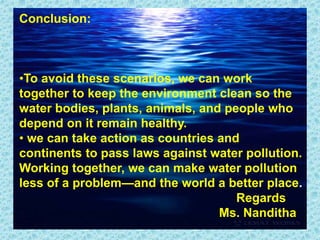 Water pollution | PPTX | Environmental Services Industry | Industries