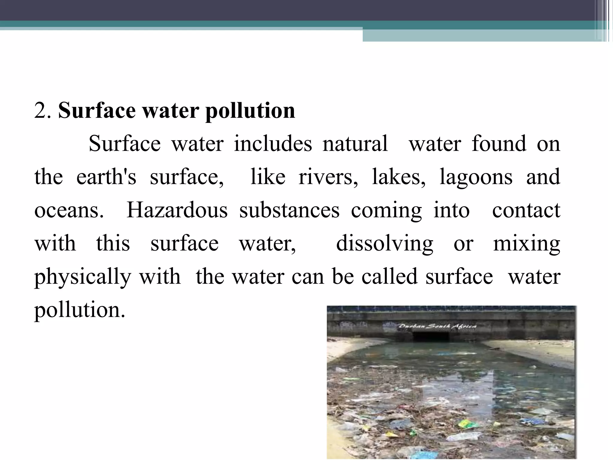 Water pollution- Sources and Causes | PPTX