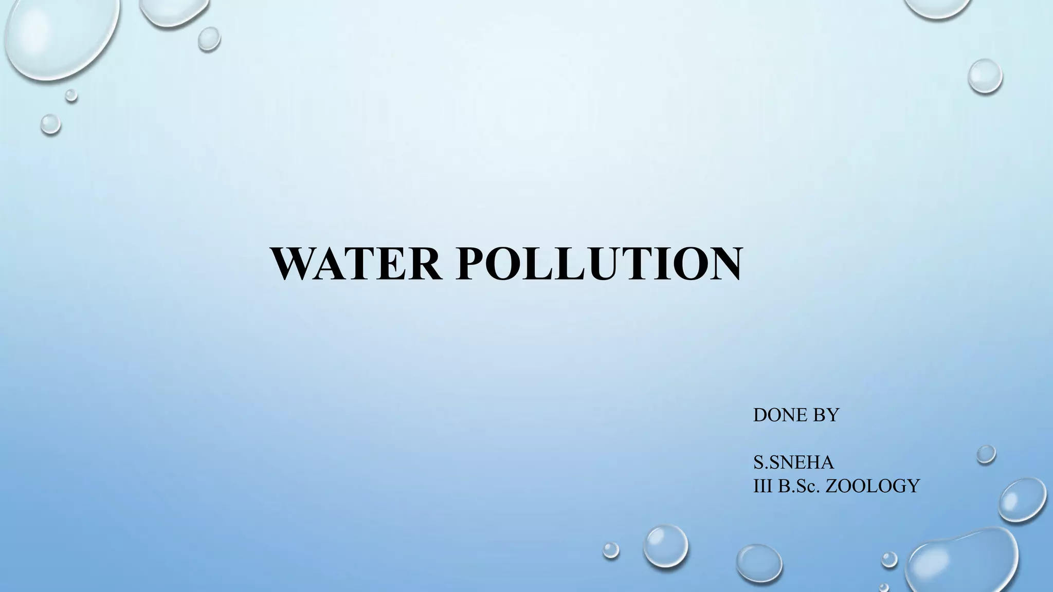 Water pollution | PPTX