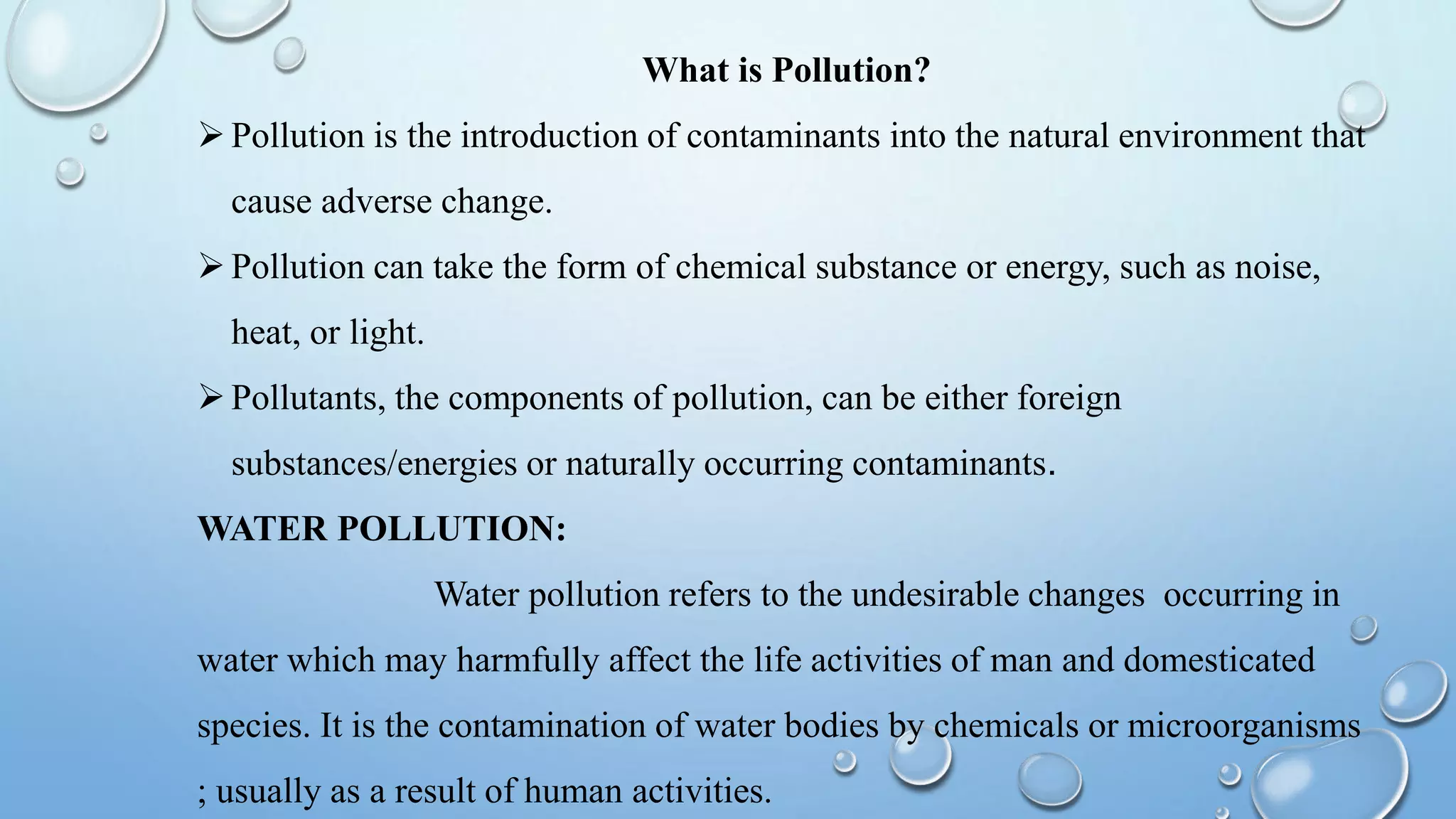 Water pollution | PPTX