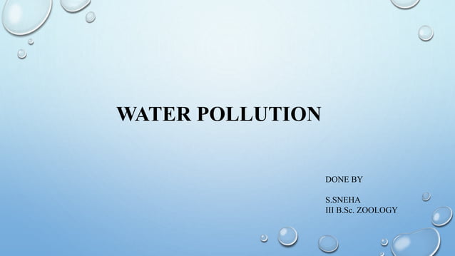 Water pollution | PPTX