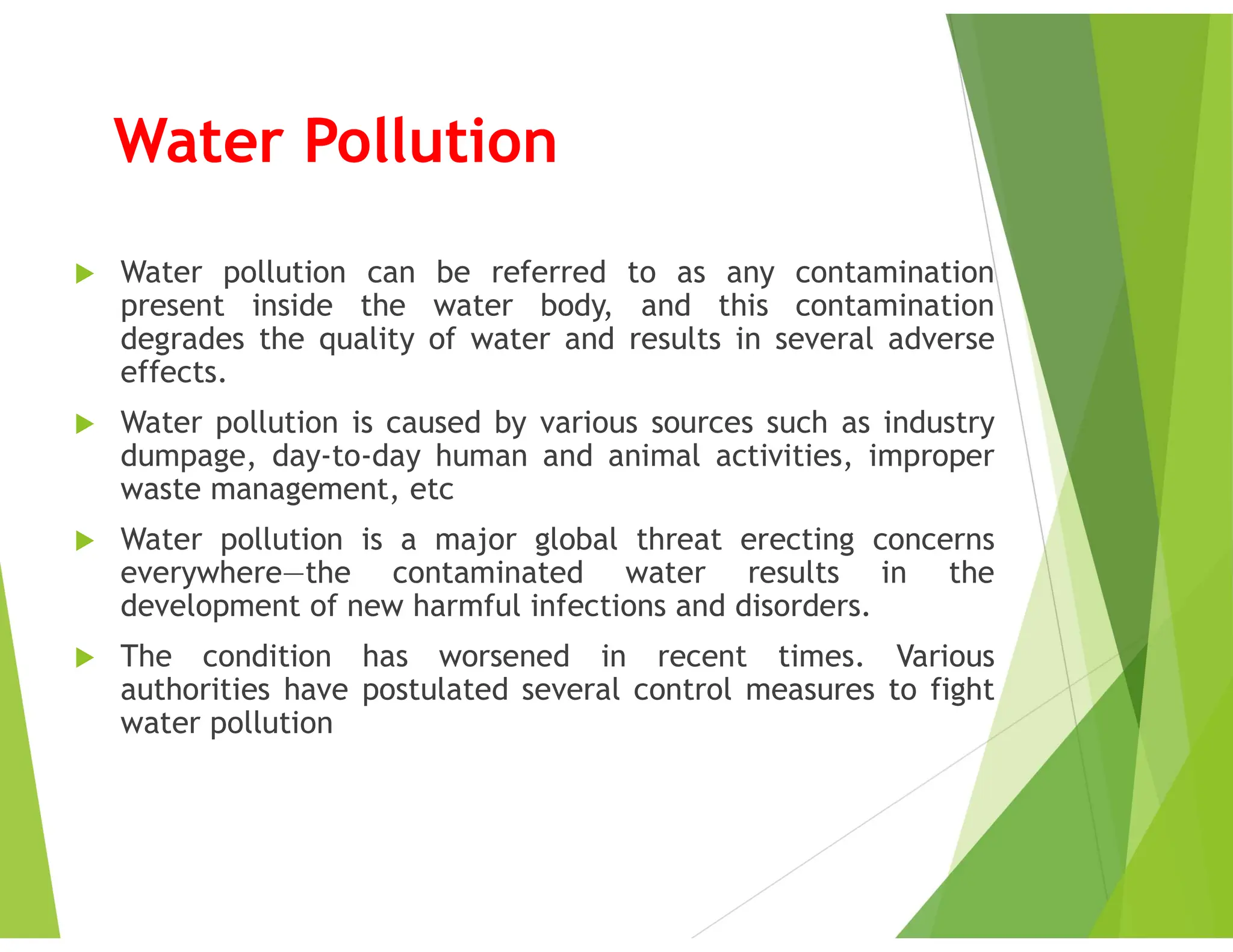 water pollution and solutions to solve them.pdf