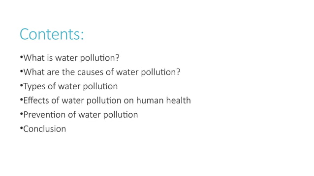 Combating Water Pollution: A Global Challenge | PPTX | Environmental ...
