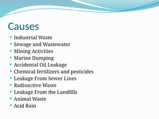 Water pollution( definition, causes , sources, effects).pptx
