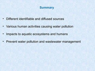 water Pollution, sources and Impact.pptx