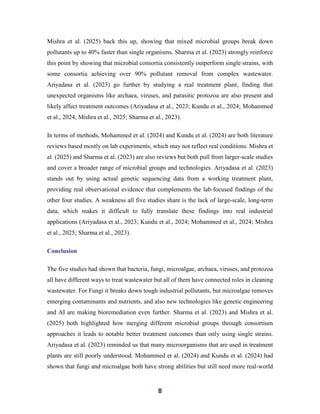 water pollution microorganisms in wastewater treatment | PDF