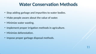 Water pollution and Conservation - for primary grades | PPTX