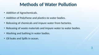 Water pollution and Conservation - for primary grades | PPTX
